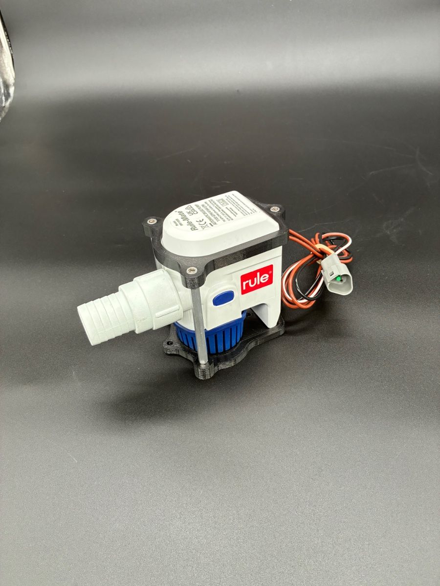 3D PTEG Printed Bilge Pump Bracket – Designed for Rule RM800B or RM1100B